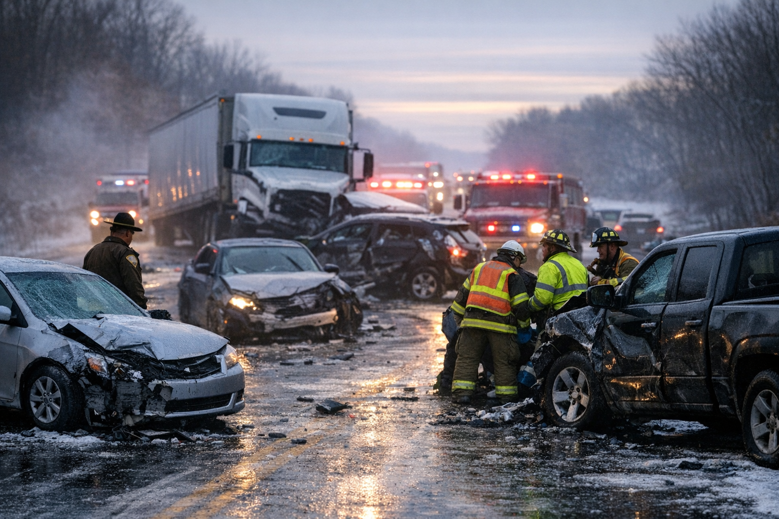 Icy Morning Collision Shuts U.S. 231, Disrupts County Traffic | Prism News