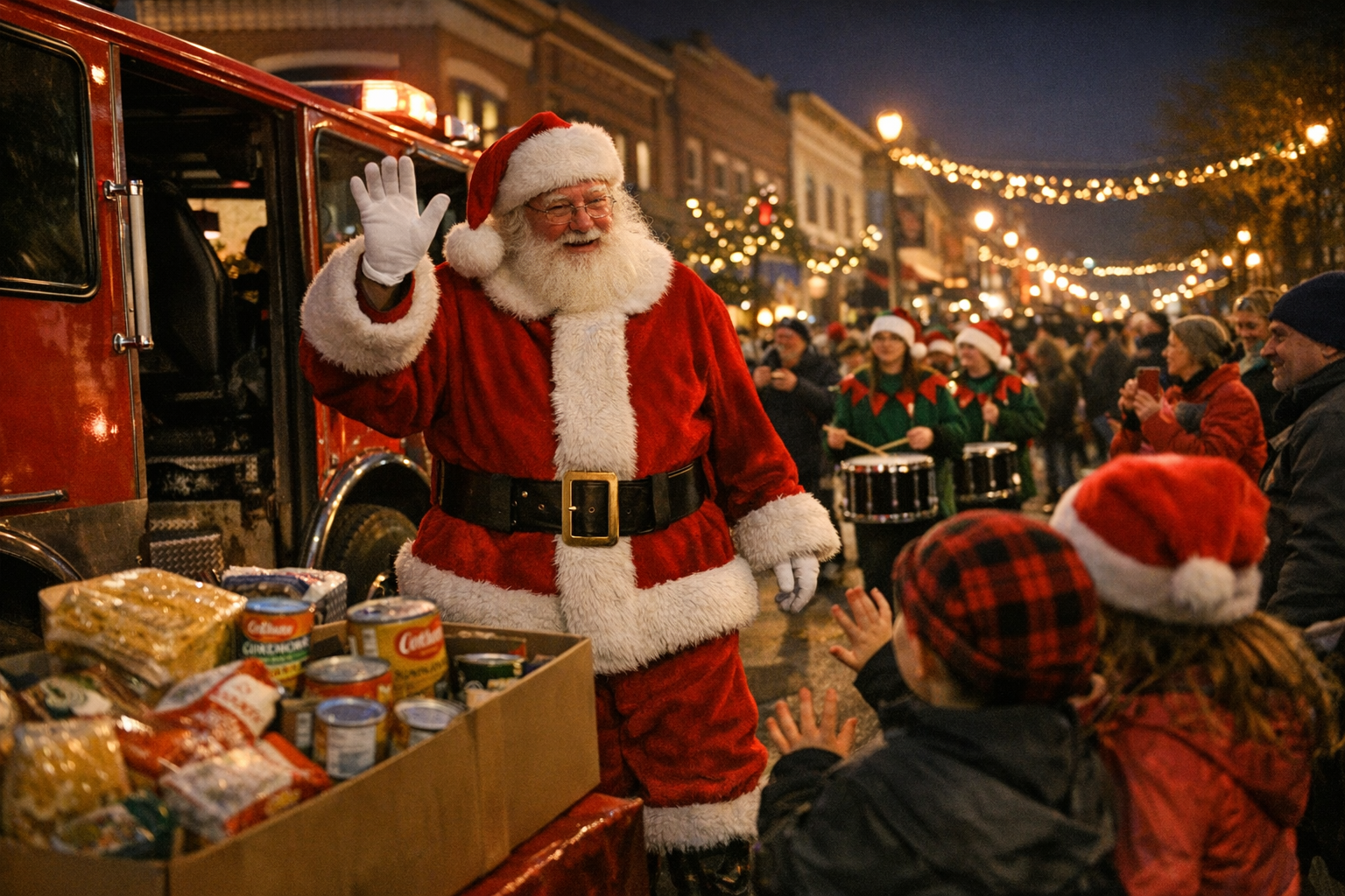 Santa Arrives Downtown Jasper; Community Food Drive Encouraged | Prism News