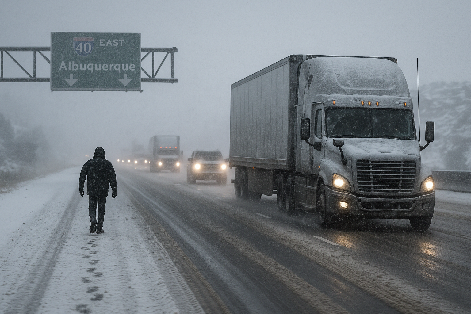 Winter Storm Snarls Travel Across McKinley County, Interstate 40 ...