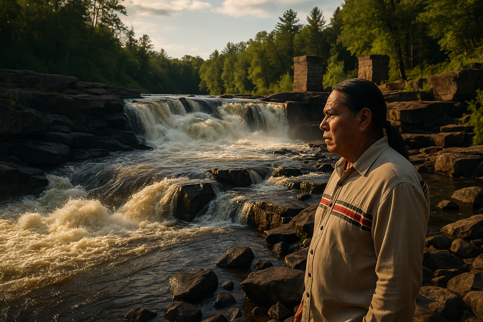 Keshena Falls, cultural landscape and river restoration in Menominee ...