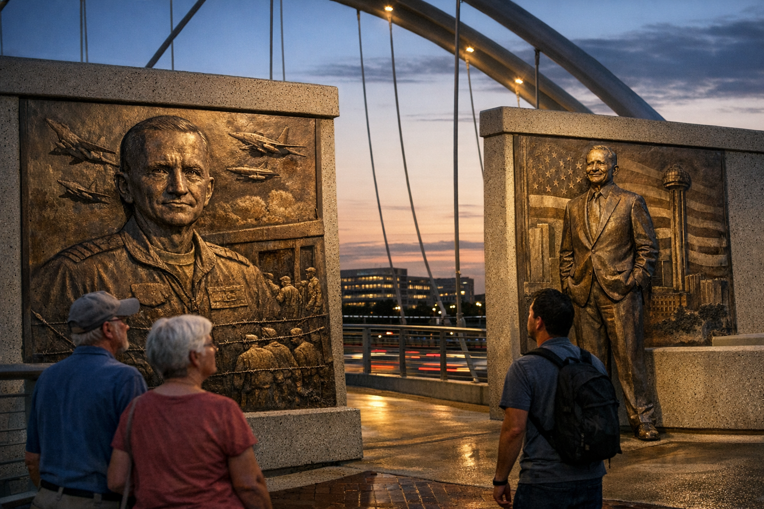 Plano approves Perot monuments for Legacy Pedestrian Bridge north walls ...
