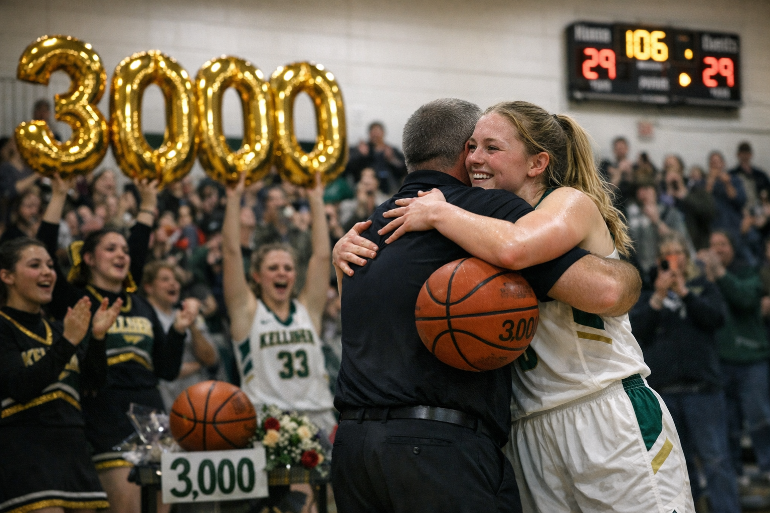 Kelliher’s Kate Thayer hits 3,000 career points in 106-29 rout | Prism News
