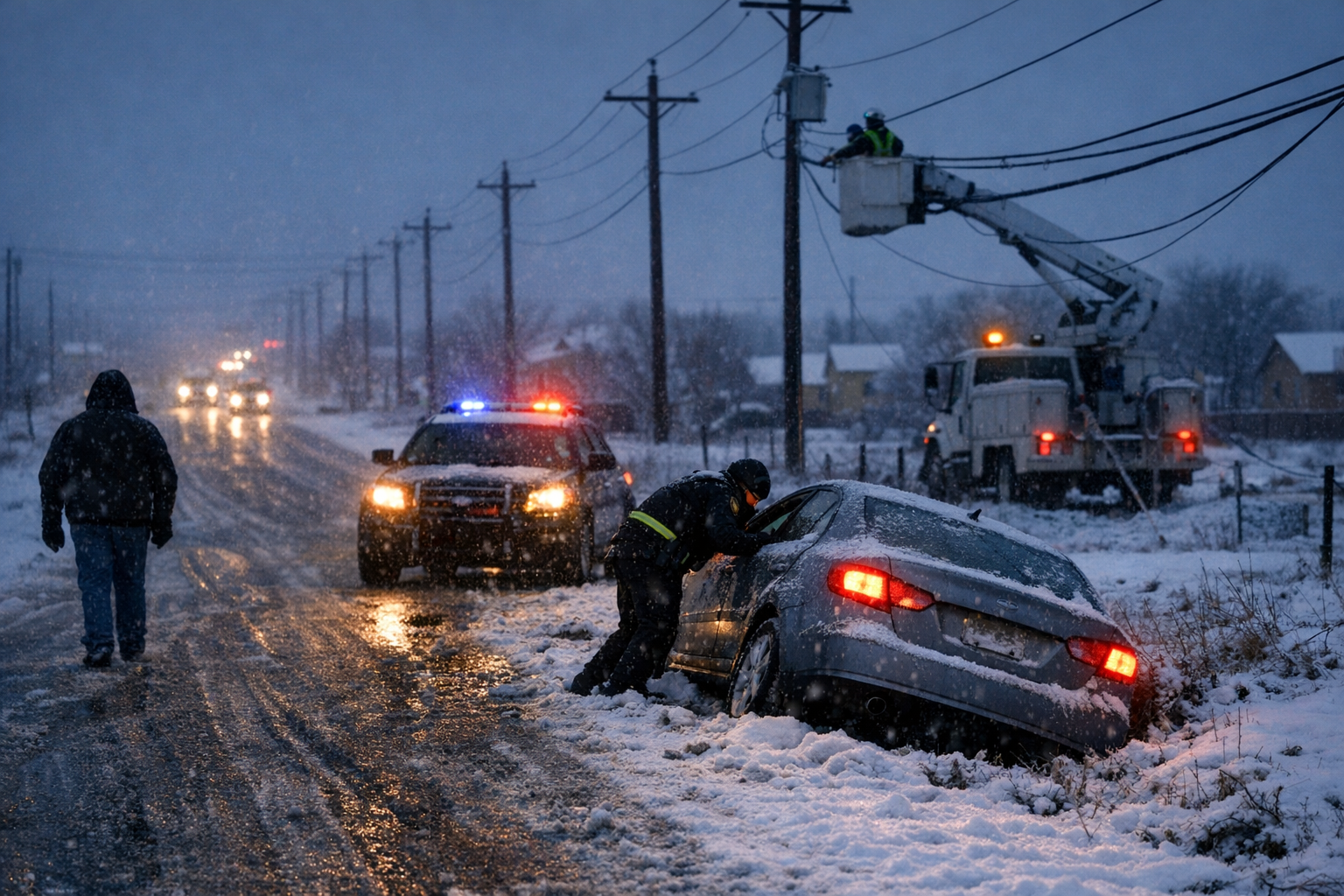 Valencia County Sees 2-3 Inches of Snow, Hazardous Roads, Some Outages ...