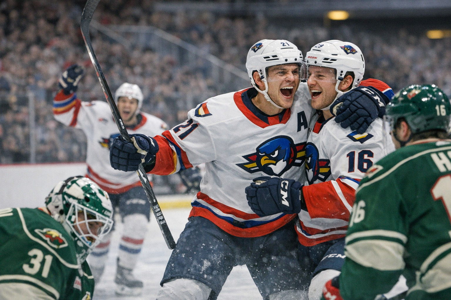 Springfield Thunderbirds Outscore Wild 8-6 in 14-Goal Thriller, Sweep ...