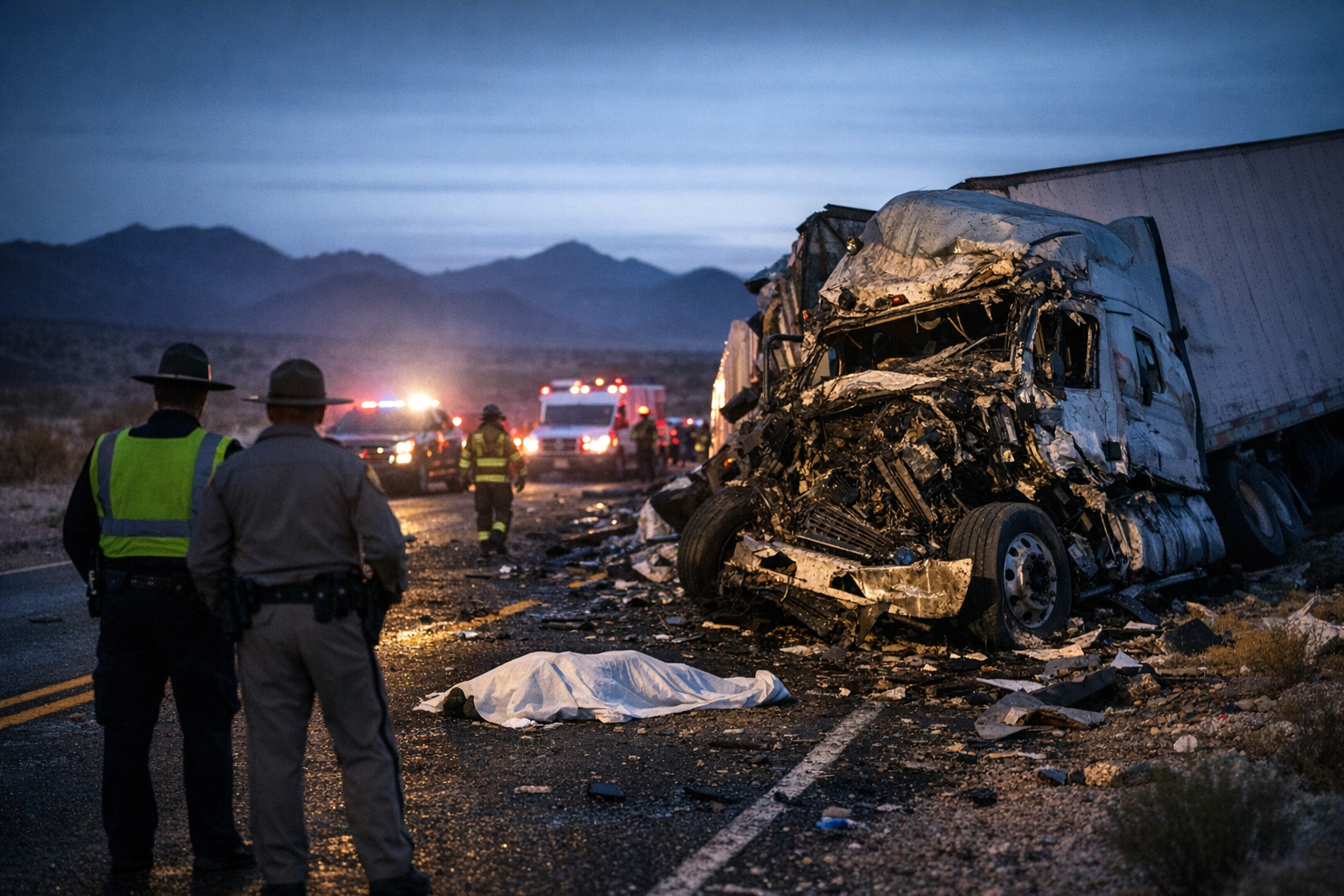 Fatal pre-dawn semi crash on U.S. 95 in Nye County near Beatty | Prism News