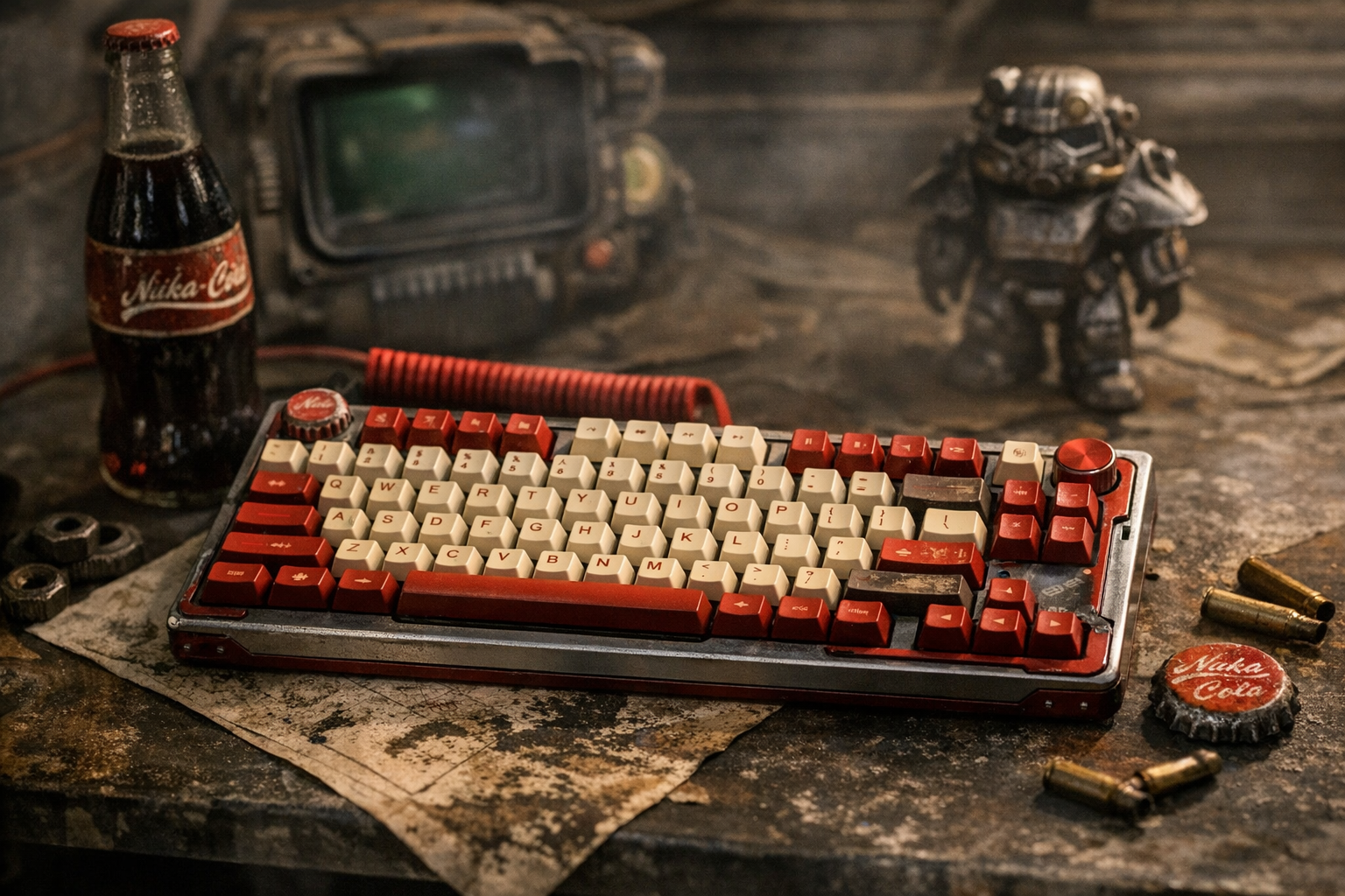 Drop Lists Licensed Fallout Nuka-Cola Themed CSTM80 Keyboard Kit ...