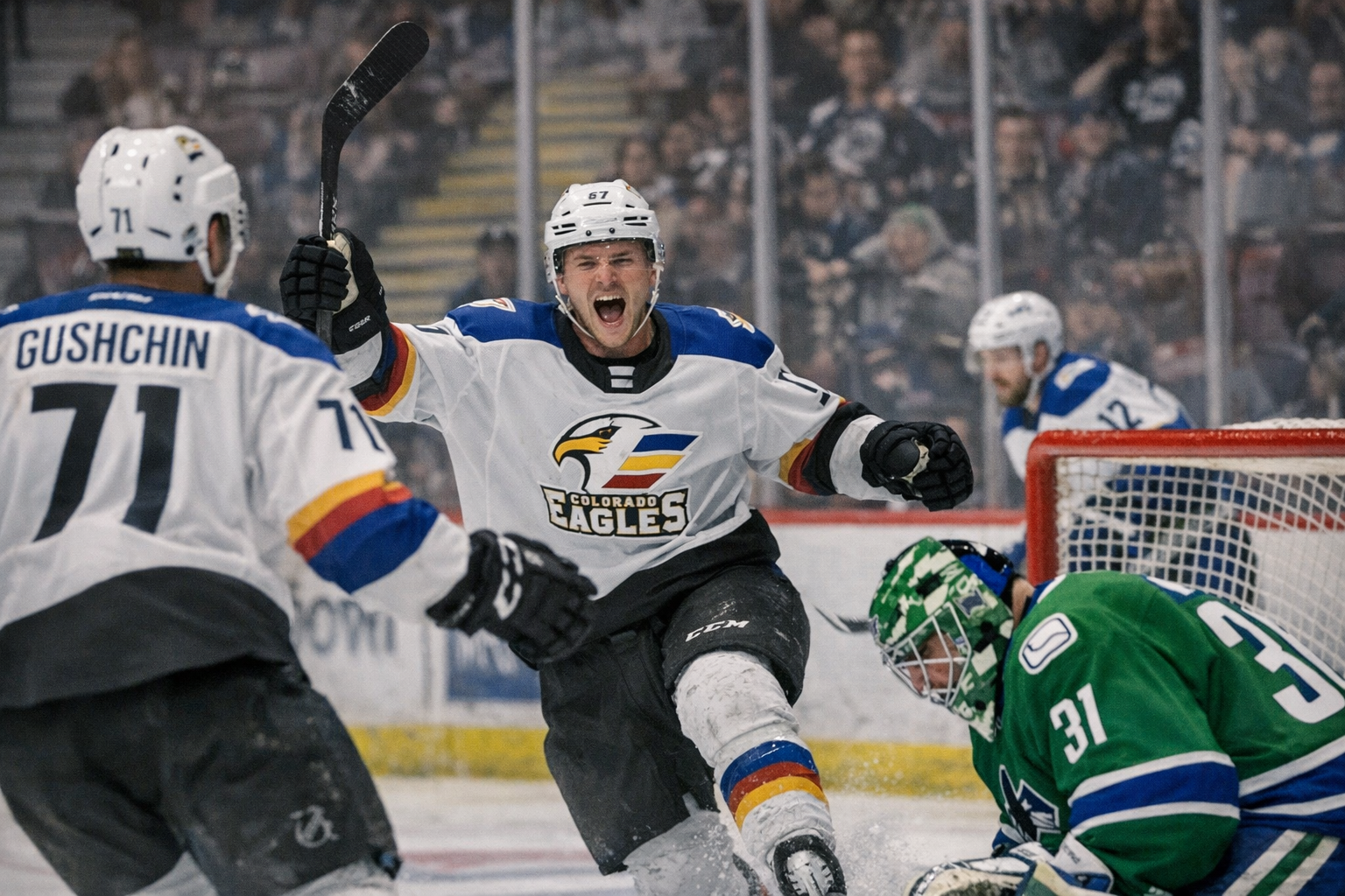 Bradley’s Two Goals Lead Colorado Eagles to 5-2 Win at Abbotsford ...
