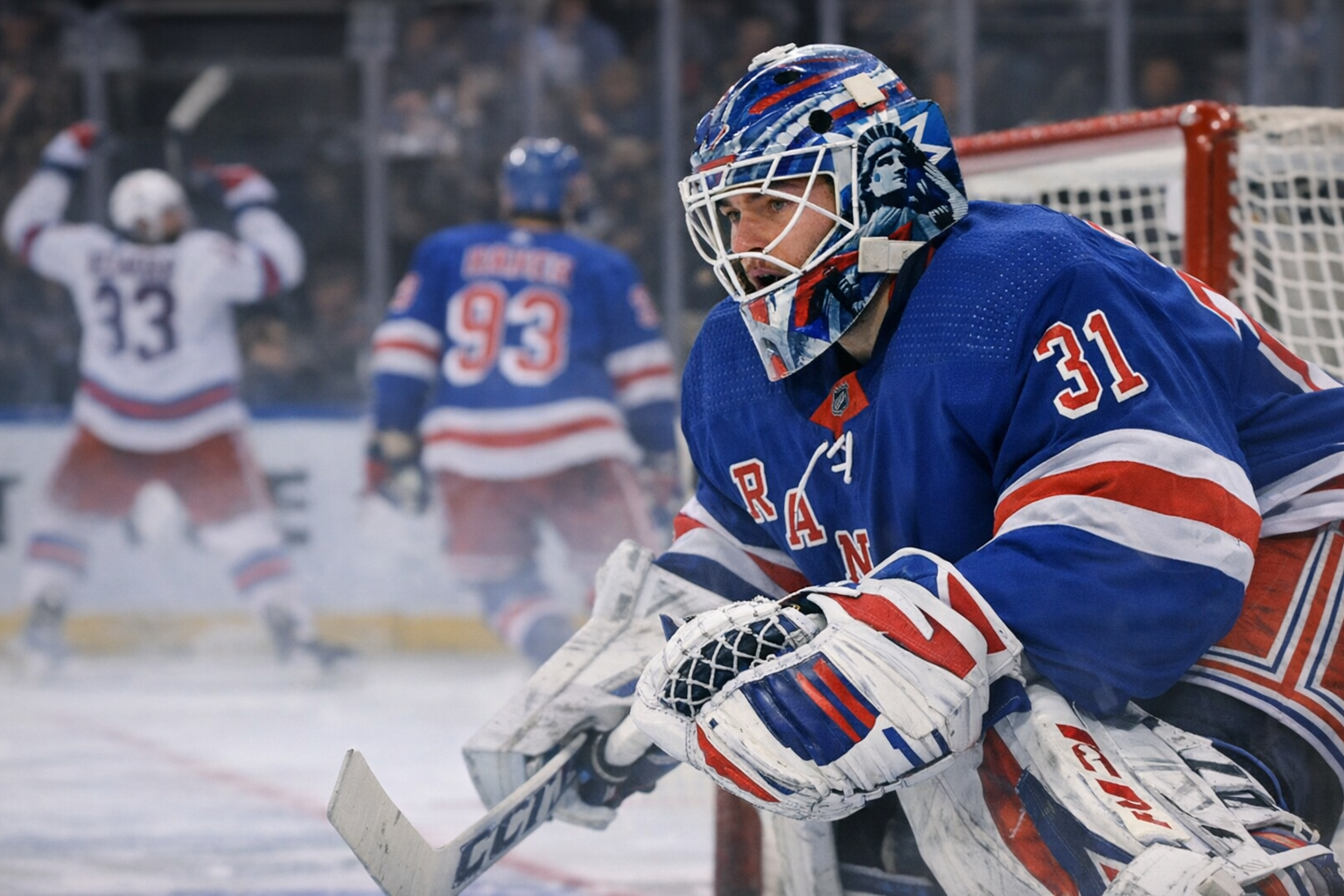 Dylan Garand Makes NHL Debut With 35 Saves in Rangers Shootout Loss ...