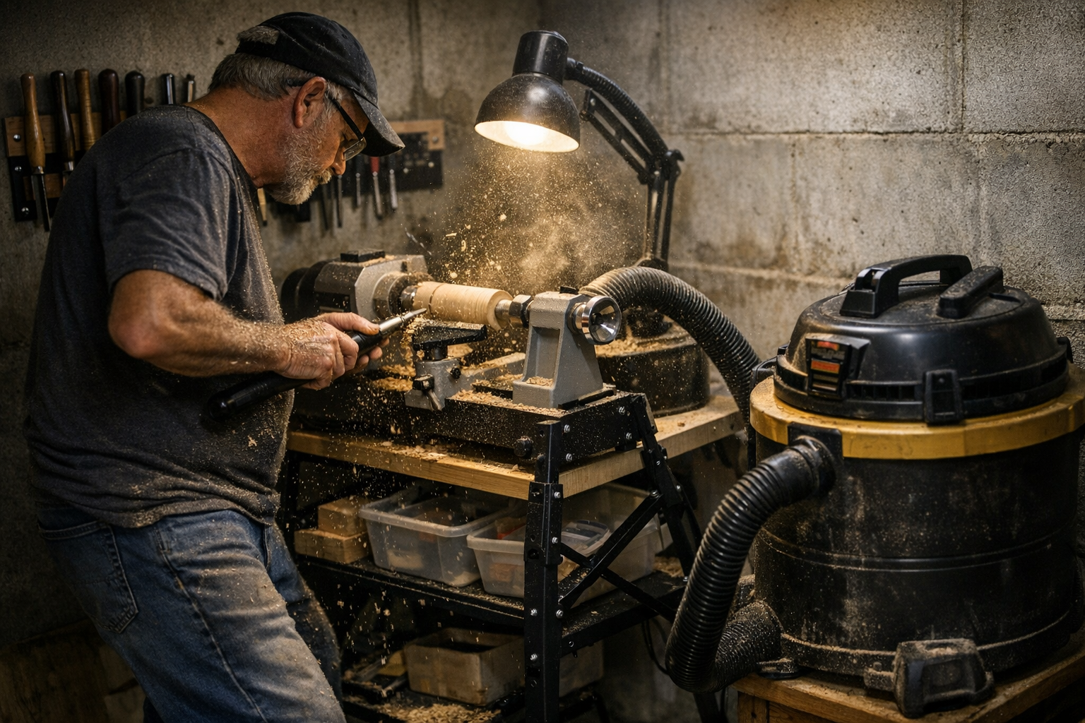 Small-Space Woodturning Guide Covers Compact Lathes, Storage, and Dust ...