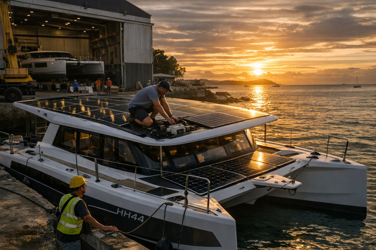 HH44 Hybrid Catamaran Deliveries Ramp Up With EcoDrive Solar System ...
