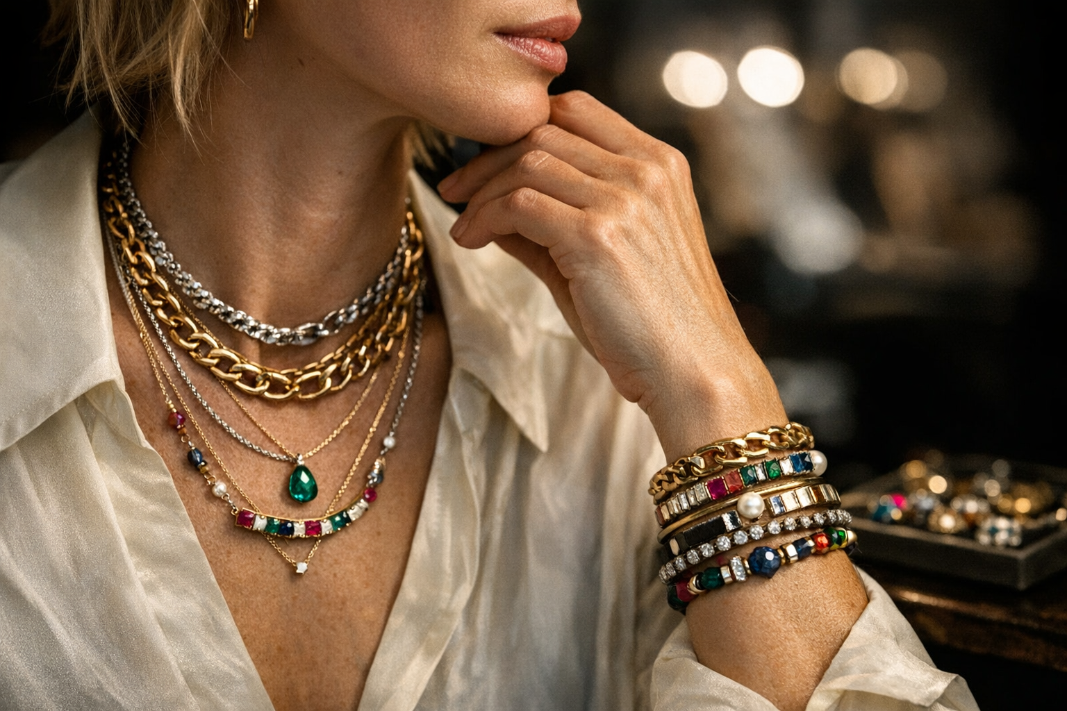 2026 Jewelry Layering Trends Embrace Mixed Metals, Color, and Curated ...