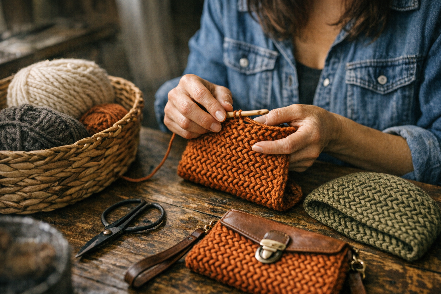 Free Herringbone Crochet Pattern Creates Dense, Woven-Look Fabric for ...