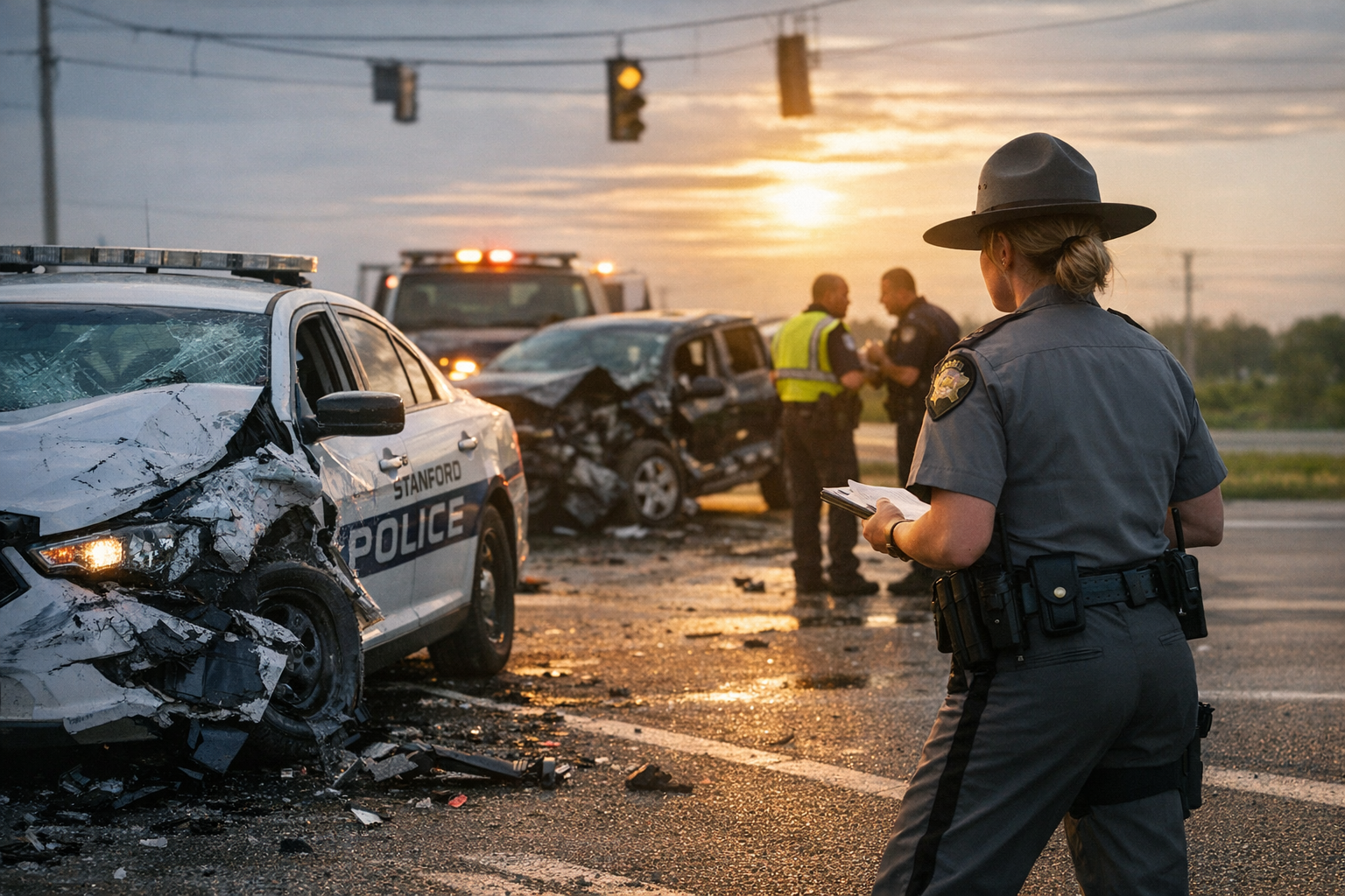 KSP Post 7 Investigates Crash Involving Stanford Police Cruiser in ...