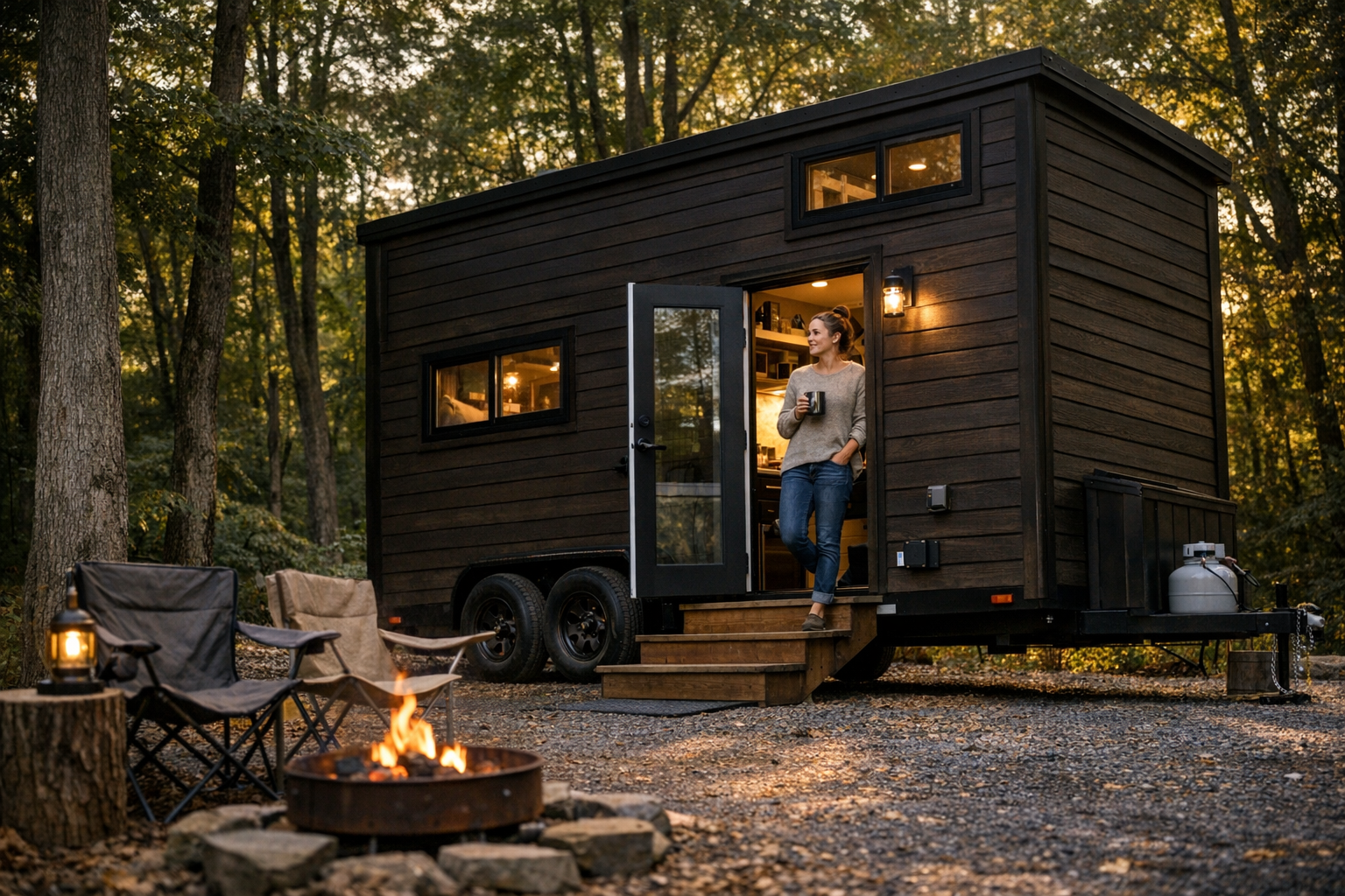 This 20‑ft 'Espresso' Tiny House Packs Practical Full‑Time Features ...