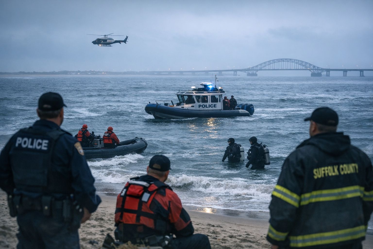 Suffolk police search Smith Point waters after man seen vanishing ...